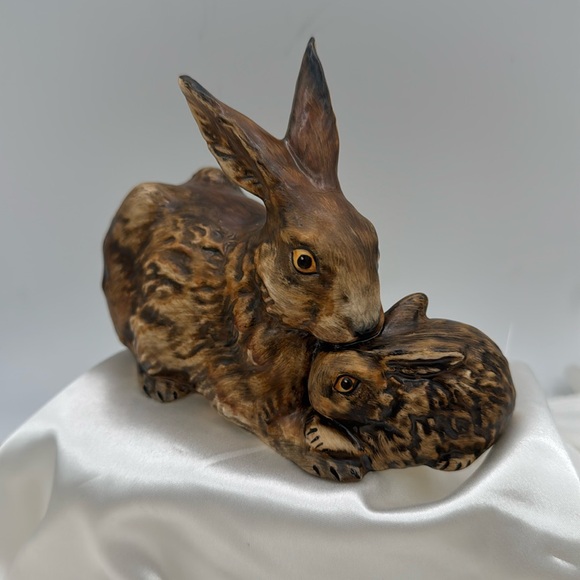 Goebel | Art | Vintage Goebel Brown Bunny Rabbit Mother Baby Figurine ...